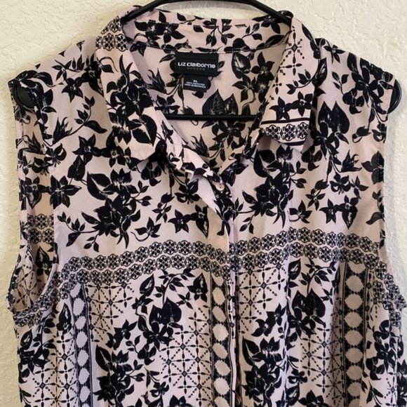 Liz Claiborne | Tops | Xl Tea Rose Armless Top | Poshmark